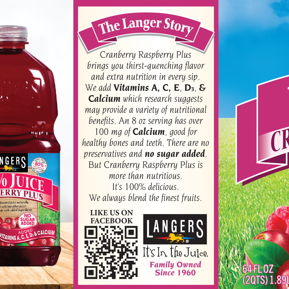 64oz Cranberry Raspberry Plus – Langer Juice Company